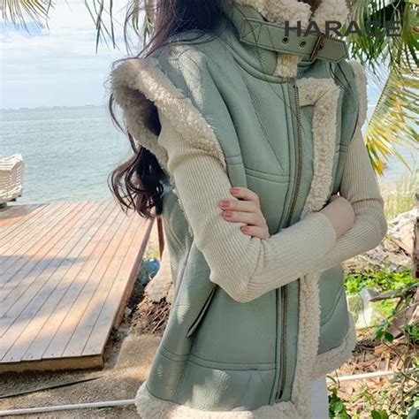 [헤레이스]민트 무스탕 조끼 Ymsh22fw603