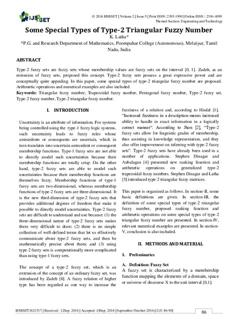 pdf some special types of type 2 triangular fuzzy number