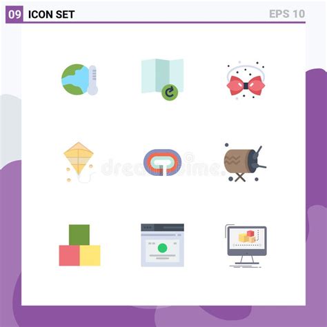 Stock Vector Icon Pack Of 9 Line Signs And Symbols For Surface Running