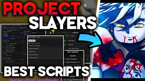 UPDATE NEW Project Slayers Script GUI WINDOWS Auto Farm Flower Farm Auto Quest