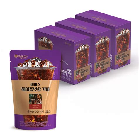 맥널티 아이스 아메리카노 헤이즐넛향 190mlx30팩 파우치커피 홈플러스 택배배송