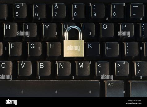 Lock On Computer Keyboard Stock Photo Alamy