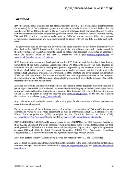 ISO IEC IEEE 8802 3 2021 Amd 12 2022 Telecommunications And Exchange Between Information