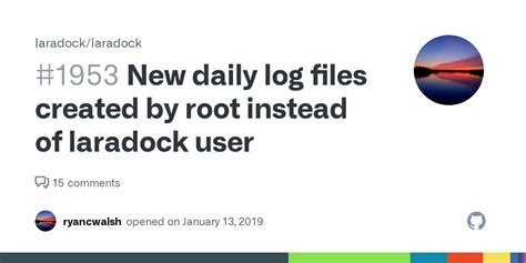 New Daily Log Files Created By Root Instead Of Laradock User · Issue