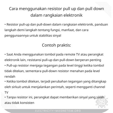 Cara Menggunakan Resistor Pull Up Dan Pull Down Dalam Rangkaian