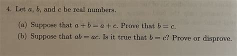 solved 4 let a b and c be real numbers a suppose that