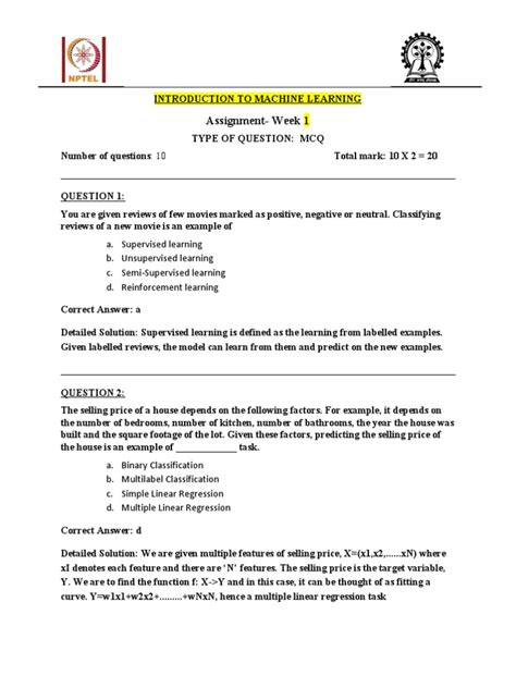 Nptel Ml Assignment Week1 Cross Validation Statistics Machine Learning