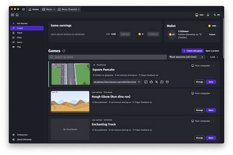 Show Only Cloud Projects On Web Version Feature Requests Gdevelop Forum
