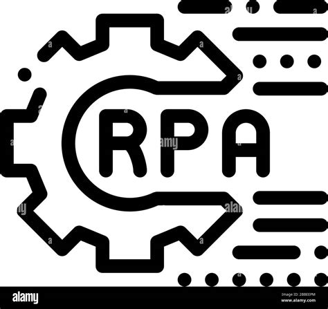 Rpa Settings Icon Vector Outline Illustration Stock Vector Image Art
