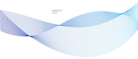 모션 벡터 추상 배경의 파란색 점 입자 배열 물결 모양의 흐름 움직임의 포인트의 곡선 선 기술 및 과학 일러스트레이션 3차원