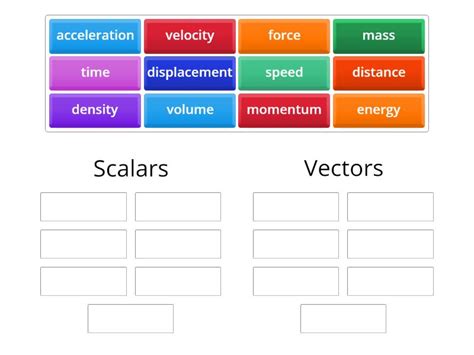 Scalars And Vectors Group Sort