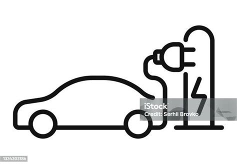 전기 자동차 아이콘 전기 케이블 플러그 충전 기호 벡터 그림입니다 개념에 대한 스톡 벡터 아트 및 기타 이미지 개념 검은색 교통수단 Istock