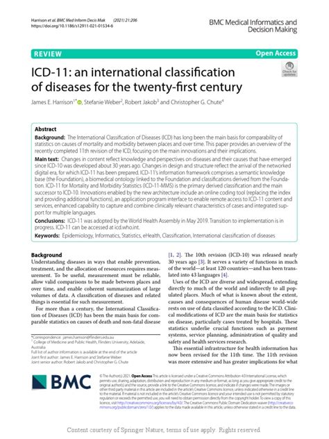 Icd 11 An International Classification Of Diseases Pdf Clinical