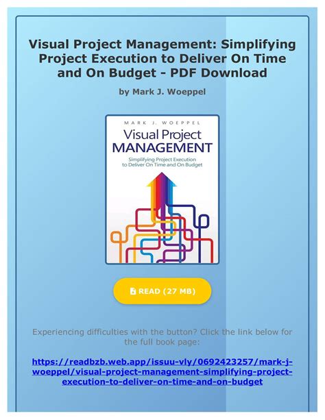 Ebook Pdf Visual Project Management Simplifying Project Execution To