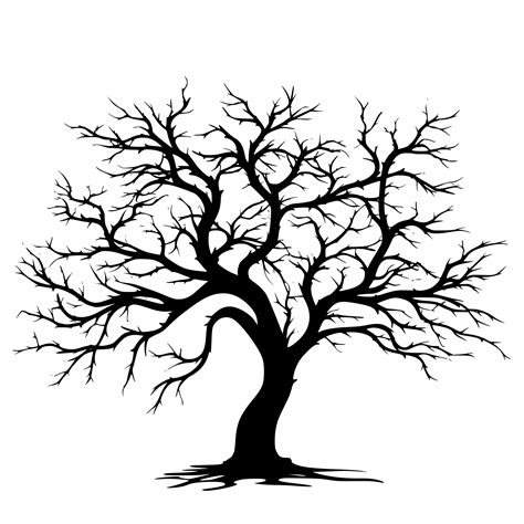 Instant Download Leafless Tree SVG DXF PNG For Cricut Silhouette XTool Glowforge