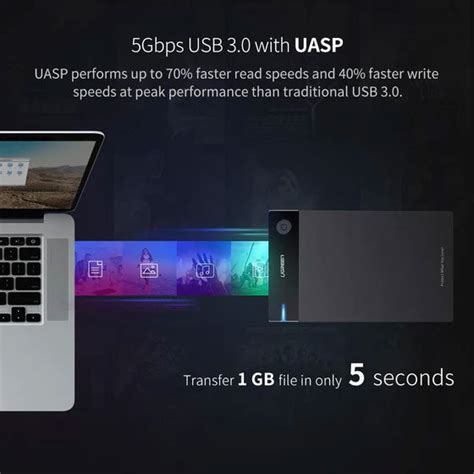 UGREEN US222 USB 3.0 to 3.5 Sata External Hard Drive Enclosure 50422 ...
