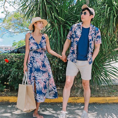 트윙클 플라워 커플 비치웨어 여름 시밀러룩 허니문 에이블리