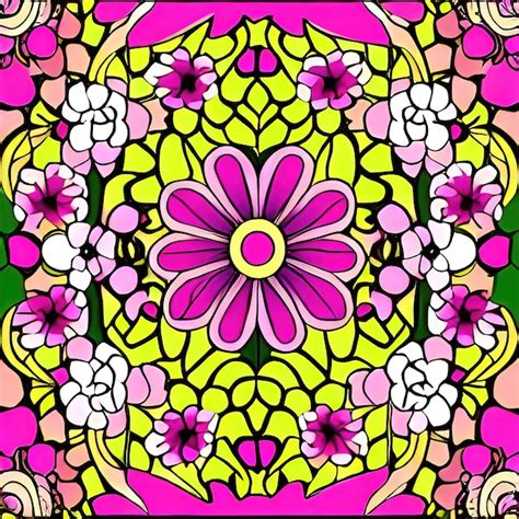 Premium Photo 2d Floral Pattern For Illustration