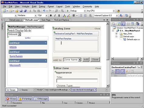 The Web Parts Architecture ASP NET