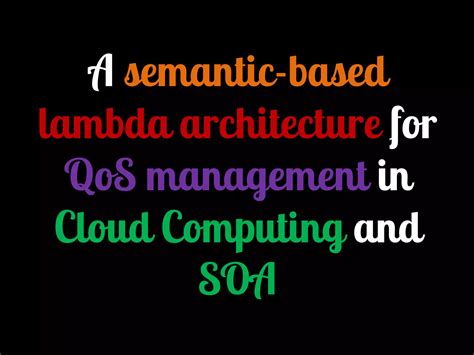 Qos Management In Cloud Computing Draft Proposal Pdf