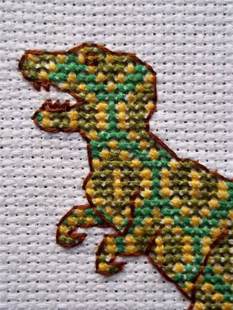 T Rex Cross Stitch Pattern Digital Download PDF Etsy