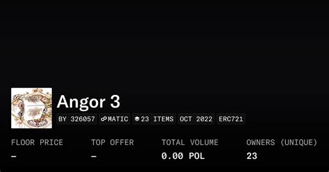 Angor 3 Collection Opensea