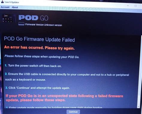 Help Pod Go Dead After Update POD Go Line 6 Community