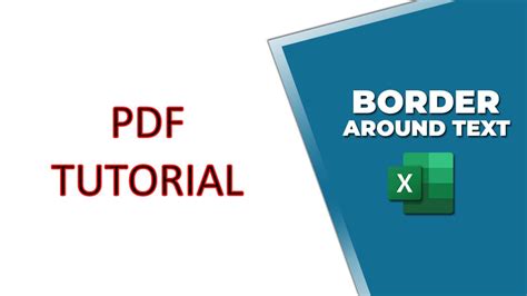 How To Add Border Around Text In Excel Youtube How To Add Border Around Text In Excel Youtube