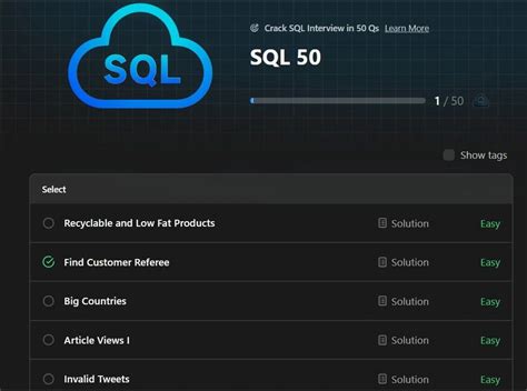 🚀 Just Kicked Off My Journey To Master Sql With The Famous Sql 50 Challenge Ankit Arya