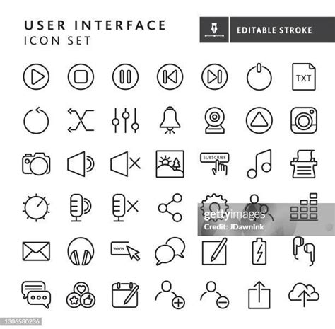 Thin Arrow Ui Icons Photos And Premium High Res Pictures Getty Images