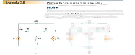 Solved Determine The Voltages At The Nodes In Fig 35a