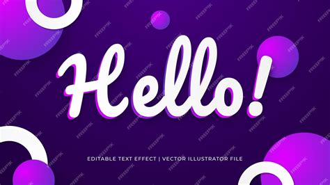 Premium Vector Modern Hello Editable Text Style Effect Text Style Theme Modern Blue Blockchain