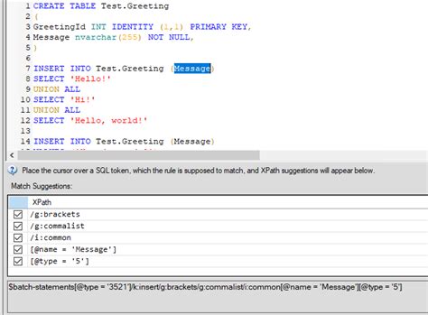 Analysis Rule Designer SQL Enlight