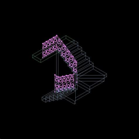 Stair Banister 3d Dwg Model For Autocad • Designs Cad