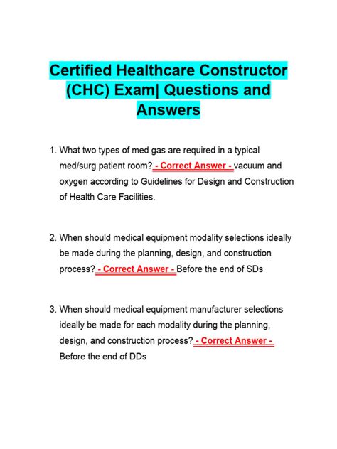 Certified Healthcare Constructor Pdf Medical Imaging