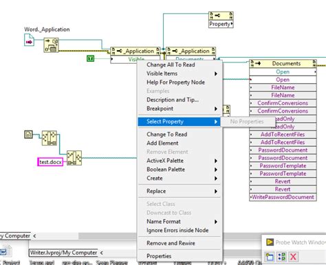 Open An Ms Word Document Via Activex In Labview Using Word 2016 Ni