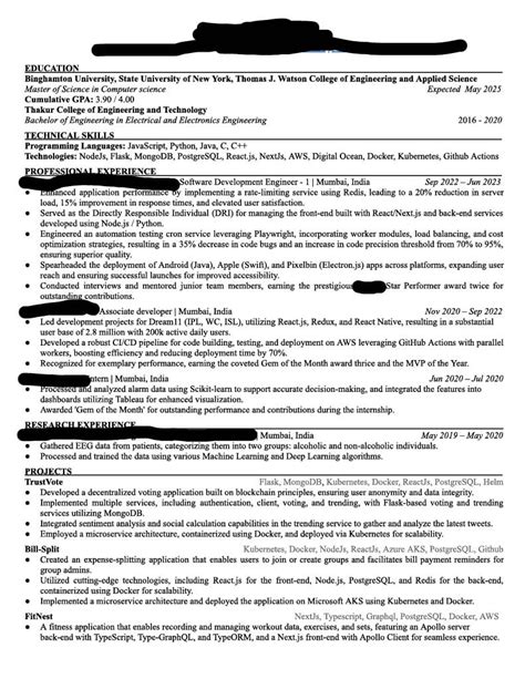 Need Brutally Honest Feedback On My Resume Rresume