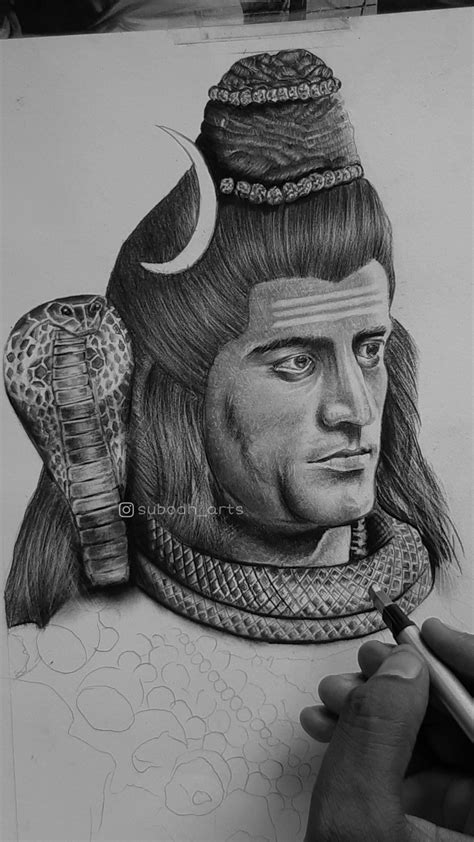 Pencil Drawing Of Shiv Shankar Drawing Bholenath Sketch Of Mahadev By Subodh Arts Shiva