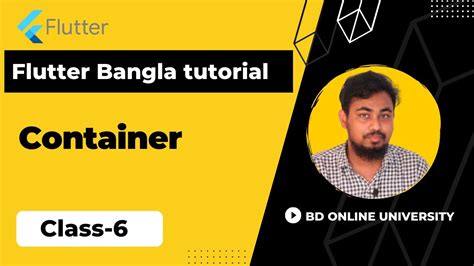 Container Flutter Bangla Tutuorial Class 6 Youtube
