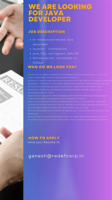 Ganesh Pmg On Linkedin Hiring Corejava Webapi Sql Postgresql