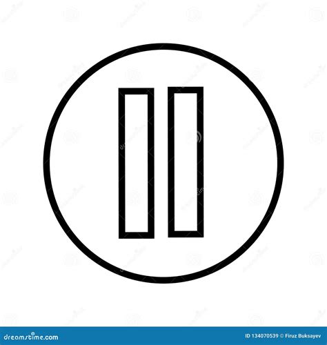 Pause Button Icon Vector Sign And Symbol Isolated On White Background