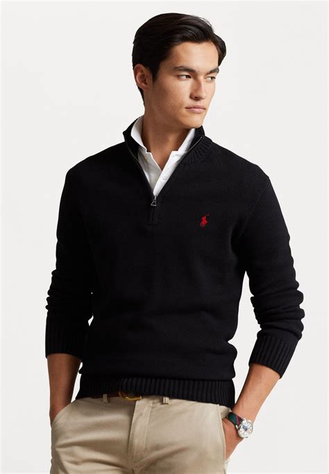 Polo Ralph Lauren Quarter Zip Svetr Blackčerná Zalandocz