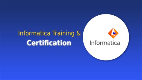 Informatica Training Certification Knowledgepark No Online Education