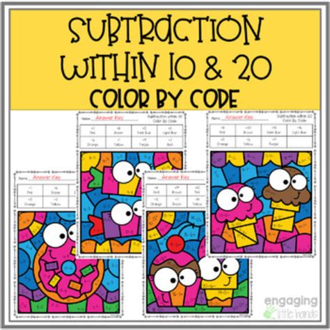 Subtraction Color By Code Classful