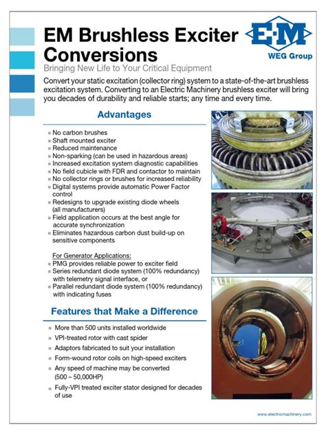 Brushless Exciter Conversions Pdf Electricity Manufactured Goods