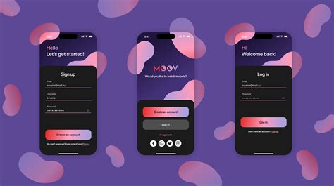 Sign Up Log In UI Design On Behance Sign Up Log In UI Design On Behance
