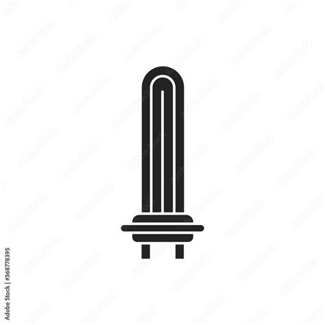 Water Heating Black Glyph Icon On White Background A Heating Element