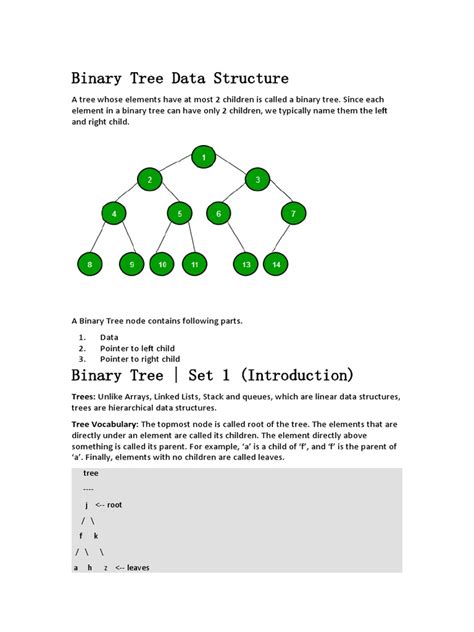 Binary Tree Data Structure Pdf Queue Abstract Data Type Computer Programming