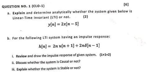 solved a explain and determine analytically whether the
