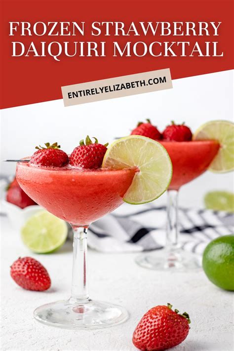 Strawberry Daiquiri Mocktail Entirely Elizabeth Recipe Frozen